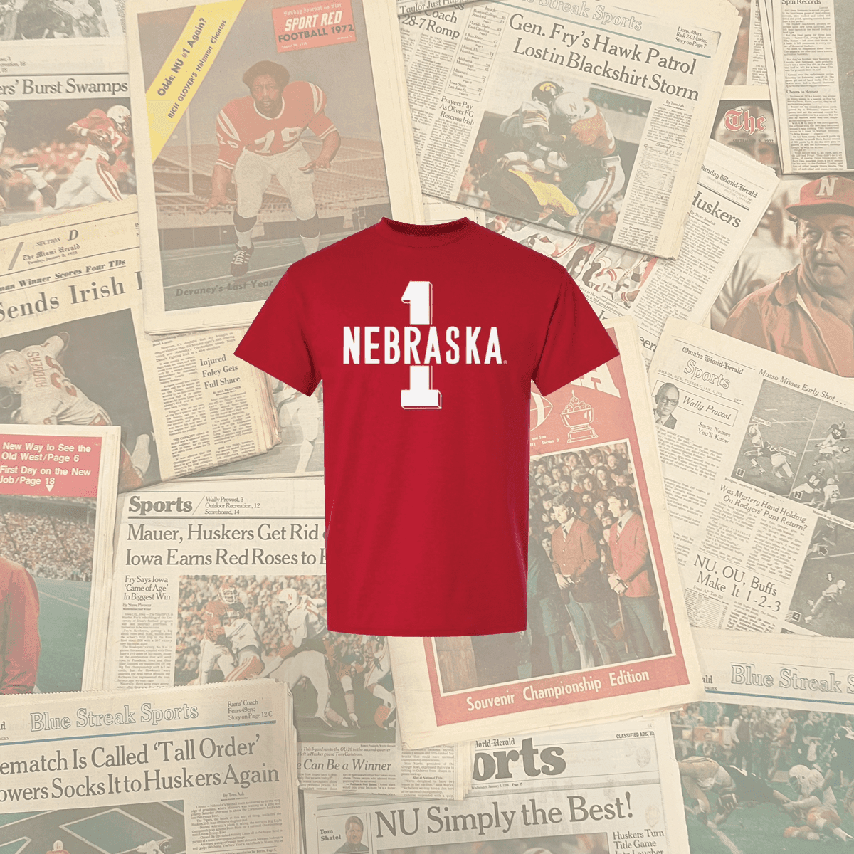 #1 Nebraska T-shirt – Full Ride Vintage Gear
